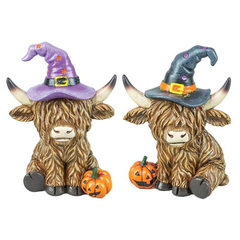 Pre-Order Halloween Wizard Highland Cow Tabletop Set – The Frosty ...