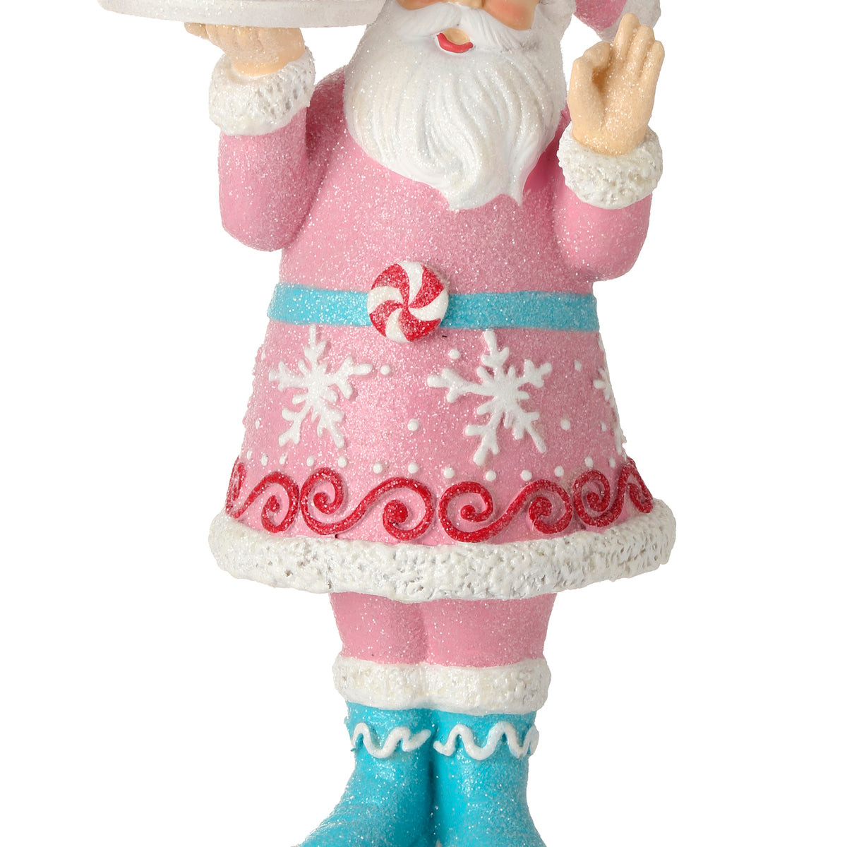 Regency 9" Resin Santa with Sweet Macaroon Cookies Table Piece