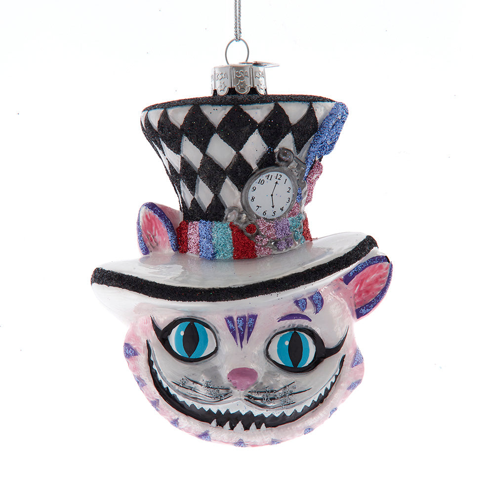 PRE-ORDER Noble Gems™ Glass Cheshire Cat Head Ornament NB1853C Alice i ...