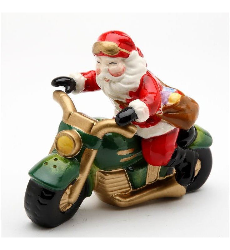Cosmos Christmas Santa & Motorcycle Salt & Pepper Shaker Set – The ...